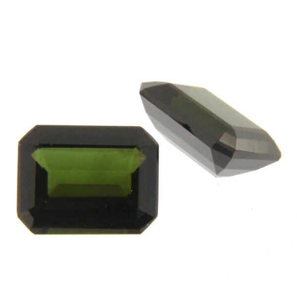 Turmalin grün achteck antik fac. 8 x 6 mm - Goldschmiede und Juwelier
